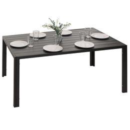 Alu-Esstisch MCW-N40, Tisch Bistrotisch Gartentisch Balkontisch, wetterfest 140x80cm ~ anthrazit