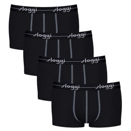 Sloggi Boxershorts Herren Gr&ouml;&szlig;e XXL basaltgrau / schwarz / wei&szlig;