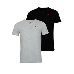 U.S. Polo Assn. T-Shirt Herren Gr&ouml;&szlig;e M grau / schwarz