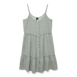 V&eacute;ro Moda Vero Moda Kleid 'VMBumpy' Damen Gr&ouml;&szlig;e 34 dunkelgr&uuml;n / wei&szlig; Sommerkleid