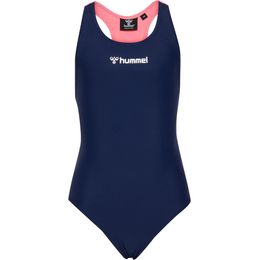 Hummel Sportbadeanzug M&auml;dchen Gr&ouml;&szlig;e 128 blau / rosa / wei&szlig;