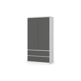 Höffner Drehtürenschrank mit 2 Schubladen Oda ¦ mehrfarbig ¦ Maße (cm): B: 90 H: 180 » Höffner