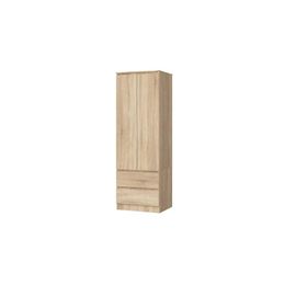 Höffner Drehtürenschrank mit 2 Schubladen Sina ¦ holzfarben ¦ Maße (cm): B: 60 H: 180 » Höffner