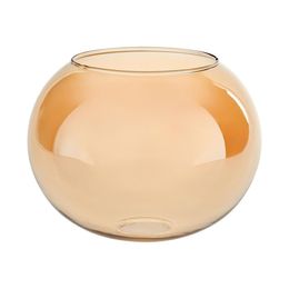 hofstein Glas-Lampenschirm Apedo Ersatzglas 20 cm Bernsteinfarben