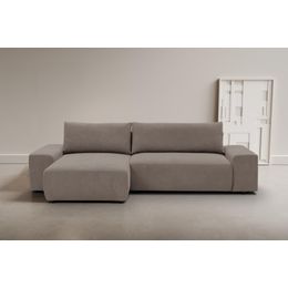 Ecksofa WERK2 "Amsterdam, zeitlos und elegant, Breite 300cm, L-Form", braun (samba), B:300cm H:76cm T:150cm, 92% Polyester, 8% Nylon, Sofas, Ecksofa, Design Ecksofa mit hohem Komfort, Schlaffunktion & Bettkasten