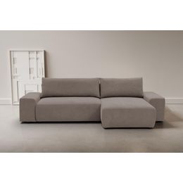 Ecksofa WERK2 "Amsterdam, zeitlos und elegant, Breite 300cm, L-Form", braun (samba), B:300cm H:76cm T:150cm, 92% Polyester, 8% Nylon, Sofas, Ecksofa, Design Ecksofa mit hohem Komfort, Schlaffunktion & Bettkasten