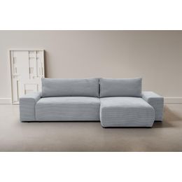 Ecksofa WERK2 "Amsterdam, zeitlos und elegant, Breite 300cm, L-Form", grau, B:300cm H:76cm T:150cm, 90% Polyester, 10% Nylon, Sofas, Ecksofa, Design Ecksofa mit hohem Komfort, Schlaffunktion & Bettkasten