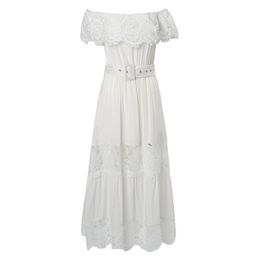 Influencer Kleid Damen Größe 40 weiß Winterkleid