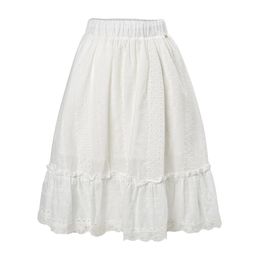 Influencer Skirt 'Broderie' Damen Gr&ouml;&szlig;e 38 gr&uuml;n / wei&szlig;