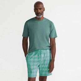 LANDS' END Kurzes Pyjama-Set aus Stretch-Jersey, Herren,  Grün, Baumwolle, by Lands' End