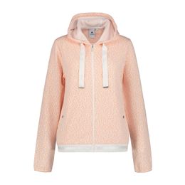 Strickfleecejacke Luhta "Luhta Strickjacke HUHTALA", Damen, Gr. XL, rot (hellrot), 73% Polyester, 25% ViscoseViskose, 2% Elasthan, Jacken