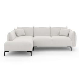 Ecksofa "Adelita mit Ottomane links oder rechts bestellbar, B/H/T 270/97/168", beige (creme), B:269cm H:97cm T:168cm, 100% Polyester, LeGer Home by Lena Gercke, Sofas, Ecksofa, L-Form mit Wellenunterfederung, enth&auml;lt 2 Zierkissen