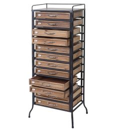 Mendler Apotheker-Schrank HWC-A43, Tanne Holz massiv Vintage Shabby-Look 129x55x38cm ~ Variantenangebot 57070