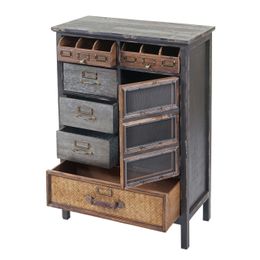Mendler Apothekerkommode HWC-F34, Schubladenschrank, Tanne Holz massiv Vintage Shabby-Look 90x65x32cm ~ Vari 69522