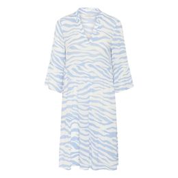 Kaffe Kleid 'Edita' Damen Größe 40 himmelblau / weiß Winterkleid
