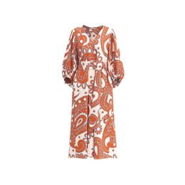 Seidensticker Kleid 'Curvy' Damen Größe 50 orange / weiß Winterkleid