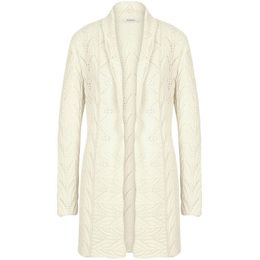 Peter Hahn - Long-Strickjacke, weiss, Gr. 36 / S - Baumwolle