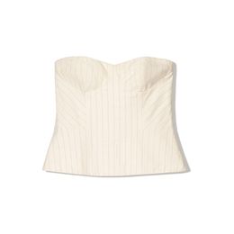 Bershka Top Damen Gr&ouml;&szlig;e S beige / grau