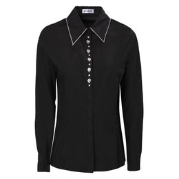 Influencer Bluse Damen Gr&ouml;&szlig;e S schwarz / silber
