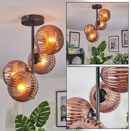 hofstein Koyoto Deckenleuchte Glas 15 cm Kupferfarben, 4-flammig