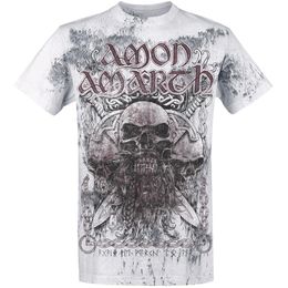 Amon Amarth Beardskulls T-Shirt hellgrau in 4XL