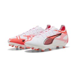 Fu&szlig;ballschuh Puma "ULTRA 5 PRO FG/AG Fu&szlig;ballschuhe Erwachsene", Herren, Gr. 41, wei&szlig; schwarz glowing rot, Obermaterial: Synthetik, Textil; Futter: Synthetik, Textil; Innensohle: Textil; Laufsohle: Synthetik, Schuhe Fu&szlig;ballschuh