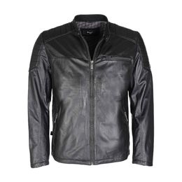 Lederjacke Maze "42024132", Herren, Gr. 4XL, schwarz, Obermaterial: 100% Lammleder; Futter: 100% Polyester; Wattierung: 100% Polyester; Strickmaterial: 95% Baumwolle, 5% Elasthan, Jacken