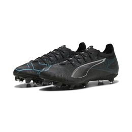 Fu&szlig;ballschuh Puma "ULTRA 5 PRO FG/AG Fu&szlig;ballschuhe Erwachsene", Herren, Gr. 40, silber (schwarz silber bright aqua metallic blau), Obermaterial: Synthetik, Textil; Futter: Synthetik, Textil; Innensohle: Textil; Laufsohle: Synthetik, Schuhe Fu&szlig;ballschuh