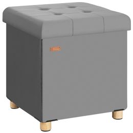 Casaria Sitzhocker Anthrazit Samt 42x38x38cm faltbar
