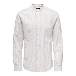 Only & Sons Only & Sons Button Up Shirt 'ONSCaiden' male size XS Light grey / Off white