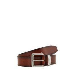 Tom Tailor Herren TTJACOB Lederg&uuml;rtel mit eckiger Dornschlie&szlig;e, braun, Uni, Gr. 85