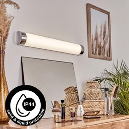 hofstein Morges Spiegelleuchte LED Chrom, Weiß, 1-flammig
