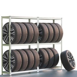 Monzana Reifenregal 2er-Set 180x120x40cm verzinkt 795kg