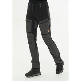 Softshellhose WHISTLER "Kodiak", Damen, Gr. 38, EURO-Größen, schwarz (schwarz, grau), 94% Nylon, 6% Elasthan, mehrfarbig, lang, Hosen Softshellhose, mit praktischen Taschen