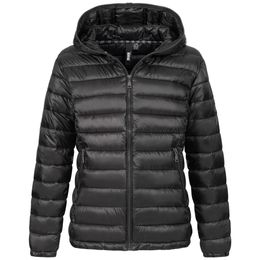Steppjacke LPO "GILMOUR MELVILLE VI Women", Damen, Gr. 40 (M), schwarz, 100% Polyester, figurbetont, mit innenliegendem Gummizug, Jacken, auch in Großen Größen erhältlich