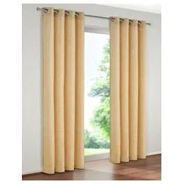 Vorhang WIRTH "Trondheim 234 g/m2" Gr. 9, beige, B:172cm H:200cm, Chenille, Polyacryl, Gardinen