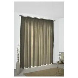 Vorhang WIRTH "Bachfeld" Gr. 4, grau (taupe), B:132cm H:245cm, Jacquard, Polyacryl, Gardinen