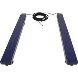 Wägebalken Adam AELP-2000, Wägebereich 500 g-2000 kg, mit Rädern und Griffen, B 120 x T 1330 x H 85 mm, Stahl, blau