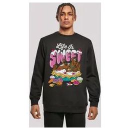 Sweatshirt F4NT4STIC "Scooby Doo Life Is Sweet", Herren, Gr. S, schwarz, Obermaterial: 50% Baumwolle, 50% Polyester, Casual, regular fit, Rundhals, ohne Bündchen, Sweatshirts, Print