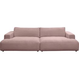 Loungesofa Musterring "Lucia", rosa, B:292cm H:81cm T:147cm, Sofas, Lounge-Sofa 2-Sitzer-Sofa, Cord-Bezug, Breite 292 cm