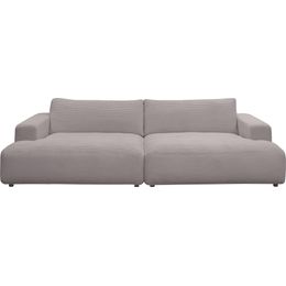Loungesofa Musterring "Lucia", grau, B:292cm H:81cm T:147cm, Sofas, Lounge-Sofa 2-Sitzer-Sofa, Cord-Bezug, Breite 292 cm