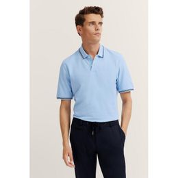 Bugatti Poloshirt mit Kontraststreifen und Bruststickerei 320-hellblau 3XL 3XL Aus reiner Baumwolle