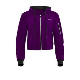 WINSHAPE Trainingsjacke »Functional Comfort One Pocket Jacket« J009C dark plum S S Mittellange, legere Jacke mit Zippertasche am linken Arm
