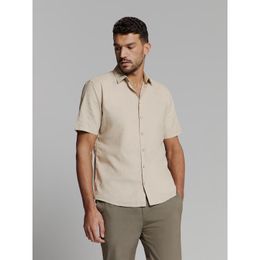 NO EXCESS Damen NO EXCESS Langarmhemd &raquo; Linnen shirt&laquo; beige XXL, Normalgr&ouml;&szlig;en