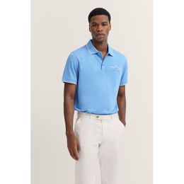 Bugatti Poloshirt mit dezenten Kontraststreifen 340-blaugrau L L Baumwoll-Mix