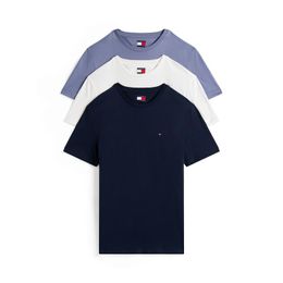 Tommy Jeans T-Shirt »TJM XSLIM 3 PACK TEE« Mit Rundhalsausschnitt Ecru/Dark Night Navy/Blue Moment M M 3er Pack Rundhalsshirt von Tommy Jeans