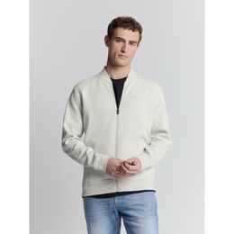 NO EXCESS Sweater &raquo;Jacquard sweatshirt mit Vollrei&szlig;verschluss&laquo; Stein M M Bomber Fit & Regular Fit - Bequeme Passform mit einem modernen,...