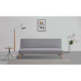 Inosign Schlafsofa »MONIDA, Schlafsofa, Klappsofa, 3-Sitzer mit Bettfunktion und« verstellbarer Rückenlehne grau