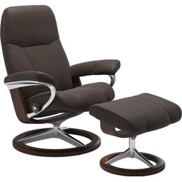 Relaxsessel stressless "Consul", braun (braun batick), B:91cm H:102cm T:79cm, Leder BATICK: BATICK ist ein leicht korrigiertes, durchgef&auml;rbtes und genarbtes M&ouml;belleder, bei dem die meisten Unebenheiten und Spuren in der Regel entfernt wurden.;Leder PALOMA: PALOMA ist ein durchgef&auml;rbtes Semianilin-M&ouml;belleder mit nat&uuml;rlicher Narbung.;ROHLEDER Stoff Q2 FARON: Ein fester zuverl&auml;ssiger Boucl&eacute; mit einem