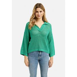 Smith & Soul V-Ausschnitt-Pullover SMITH & SOUL, Damen, Gr. L, gr&uuml;n (mint), Material: 50% Baumwolle, 50% Polyacryl, unifarben, regular fit normal, V-Ausschnitt, eingesetzt gerader Abschluss, Pullover